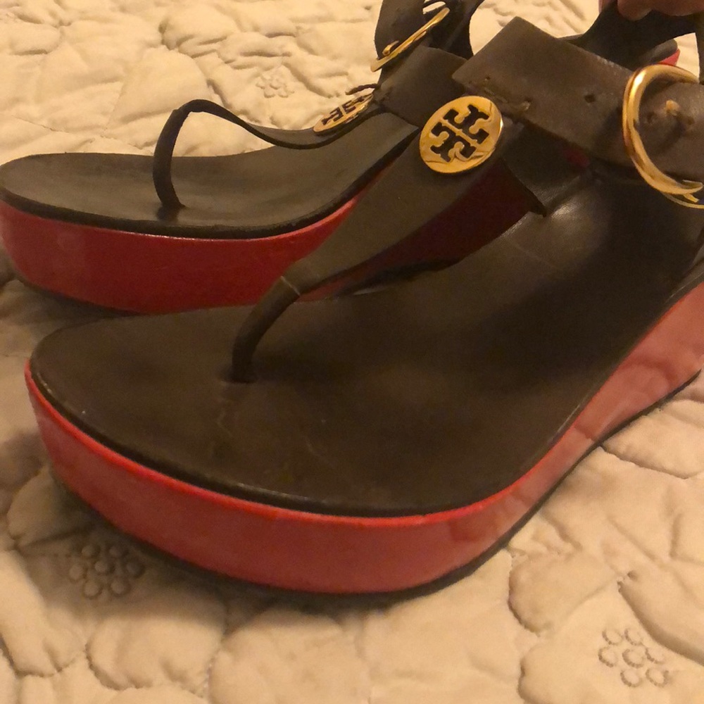 Tory Burch Wedges With Red Bottom - Gem